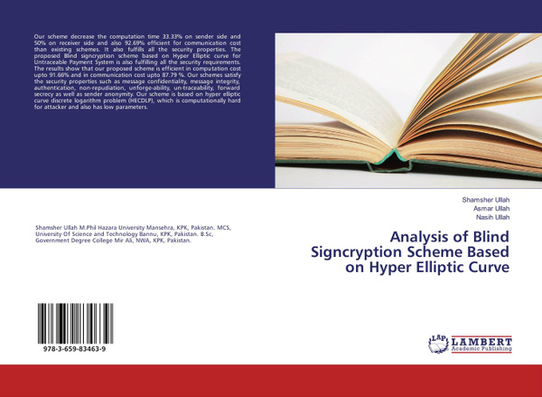 Analysis Of Blind Signcryption Scheme Based On Hyper Elliptic Curve