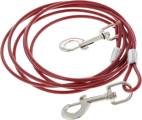 Трос привязочный Каскад для собак длина 3 м красный - купить с ...