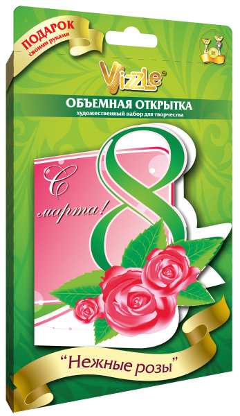 Vizzle Набор для создания открытки Нежные розы - купить с доставкой по выгодным ценам в интернет ...