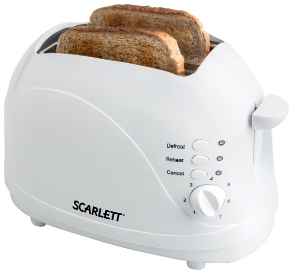 Тостер Scarlett Scarlett SC-TM11006 тостер, белый купить по выгодной ...