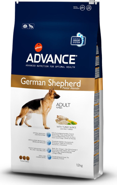 Корму сухой Advance для немецких овчарок "German Shepherd", 12 кг ...