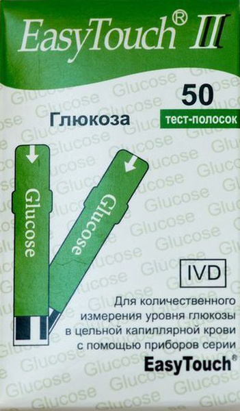 Тест-полоски на глюкозу "EasyTouch", 50 шт - купить с доставкой по ...