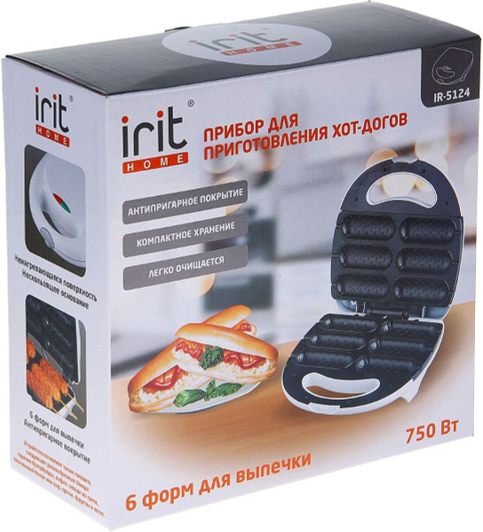 Хот-дог-мейкер irit IR-5124 купить на OZON по низкой цене (769985102)