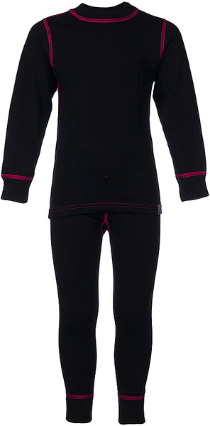 Комплект термобелья Женский, Девочки OLDOS ACTIVE, размер 158 Демисезон Хлопок, Шерсть черный ...