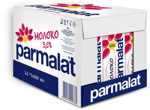 Parmalat молоко ультрапастеризованное 3,5%, 12 шт по 1 л - купить с ...