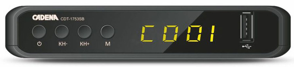ТВ-ресивер Cadena CDT-1753SB;CDT-1753SB_NAT45, черный купить по ...