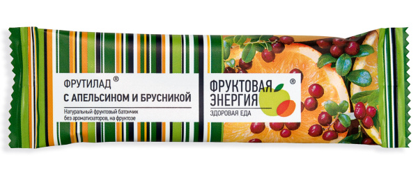 Фрутилад Батончик фруктовый Фрутилад апельсин-брусника, 30 г - купить с ...