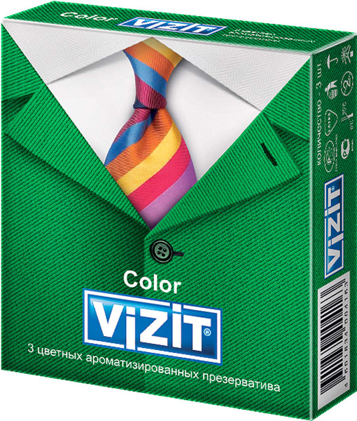 Презервативы VIZIT Color Цветные ароматизированные, 3 шт - купить с ...