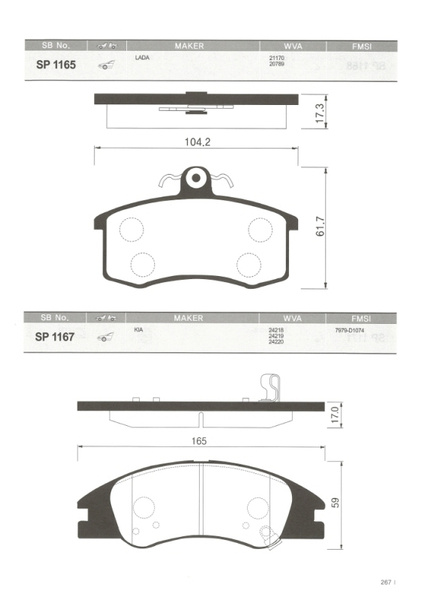 Колодки тормозные Sangsin Brake SP1165 Передние - купить по низким ценам в интернет-магазине ...