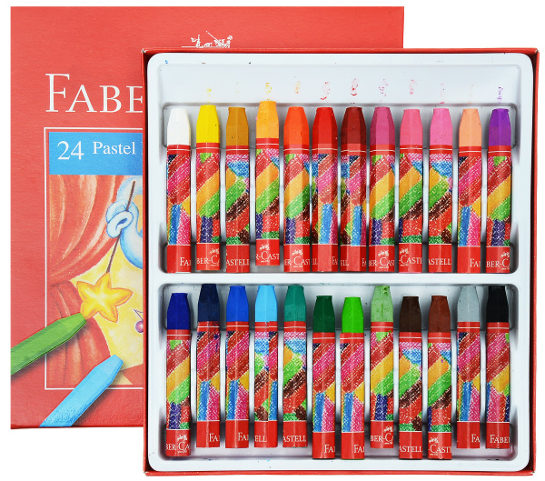 Масляная пастель "Faber-Castell", 24 цвета - купить с доставкой по ...