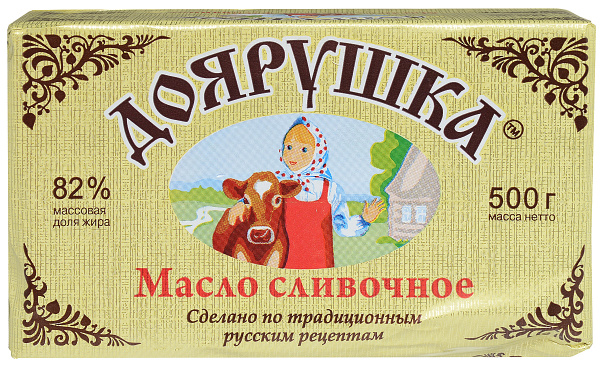 Доярушка Масло сливочное 82-82,5 %, 500 г - купить с доставкой по ...
