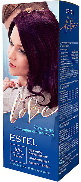 ESTEL Стойкая крем-краска для волос Love тон 5/6 Божоле - купить с доставкой по выгодным ценам в ...