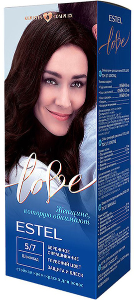 Стойкая крем-краска для волос Estel Love тон 5/7 Шоколад EL5/7 - купить с доставкой по выгодным ...