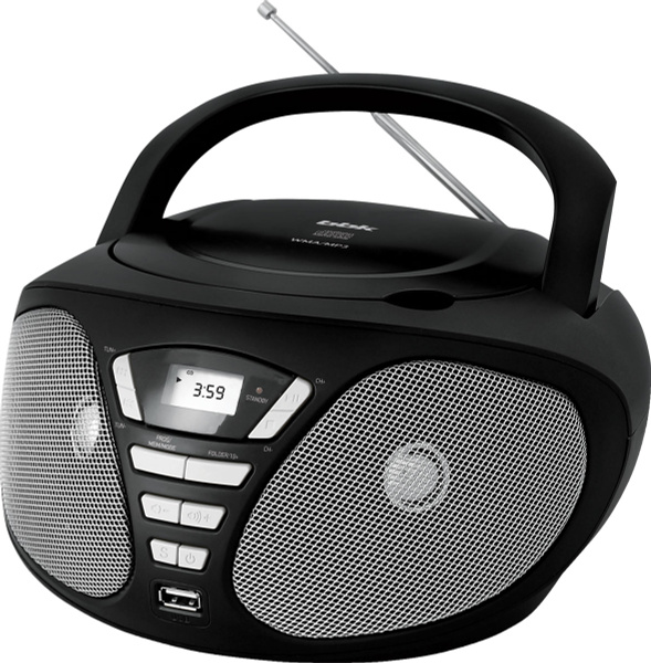 Магнитола BBK BBK BX180U CD/MP3 магнитола_черный_серый с FM-радио ...