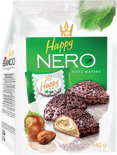 Flis Happy Nero ореховые глазированные конфеты, 140 г - купить с ...