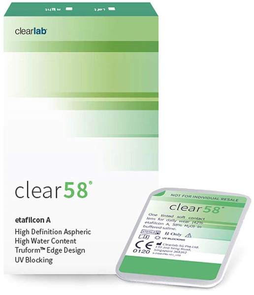 Контактные линзы ClearLab Clear 58 Ежемесячные, +03,00 / 14.5 / 8.7, 6 ...