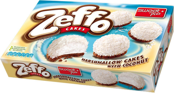 Пирожное маршмеллоу Sweet + Plus Zeffo, с кокосом, 115 г - купить с ...