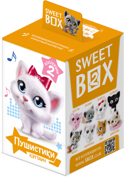 Sweet Box "Пушистики Котята" жевательный мармелад с игрушкой, 10 г ...