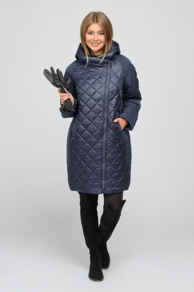 Пуховик Женский Elfina синий Полиэстер, размер 50 Демисезон Россия купить c доставкой на OZON по ...