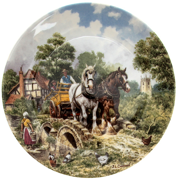 Джон Чапман "На работу", декоративная тарелка. Фарфор. Wedgwood, Великобритания, 1988 год купить ...