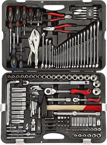 Набор инструментов 1/4" и 1/2" 6-гранный, 156 предметов. JTC-H156C-B72 ...