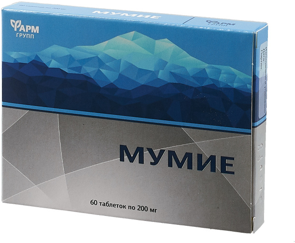 Мумие, 60 таблеток х 200 мг - купить с доставкой по выгодным ценам в ...