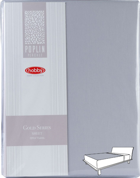 Простыня Hobby Home Collection, 220x240, светло-серый купить по низкой ...