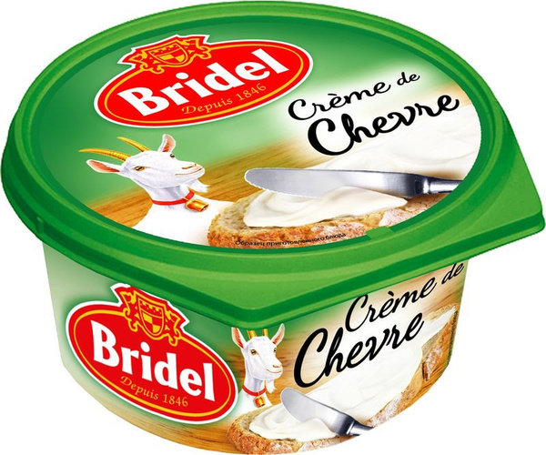 Сыр плавленый Bridel Creme De Chevre 52%, 125 г - купить с доставкой по ...