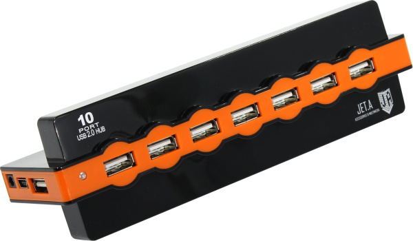 USB-концентратор Jet.A JA-UH28 на 10 портов USB 2.0, Hot Plug, блок ...