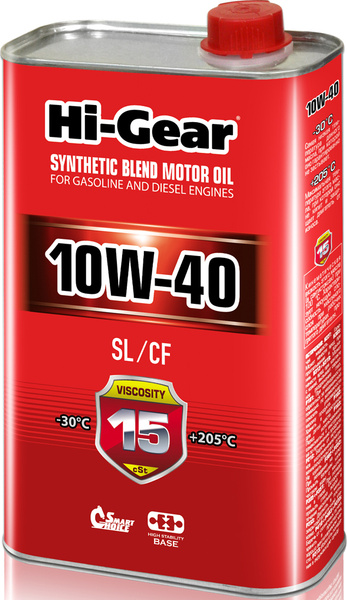 Масло моторное Hi-Gear 10W-40 Полусинтетическое - купить в интернет ...