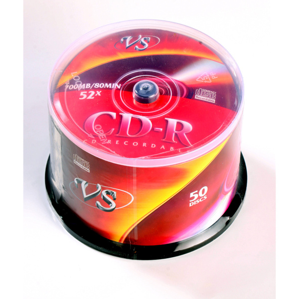 Диски CD-R VS 700Mb 52x, КОМПЛЕКТ 50 шт., Cake Box, VSCDRCB5001 купить ...