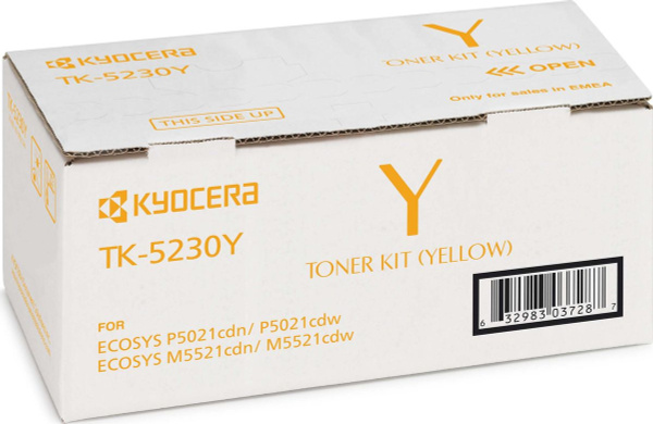 Расходник для печати KYOCERA TK-5230YYYYY, Желтый (yellow), для лазерного принтера, оригинал ...