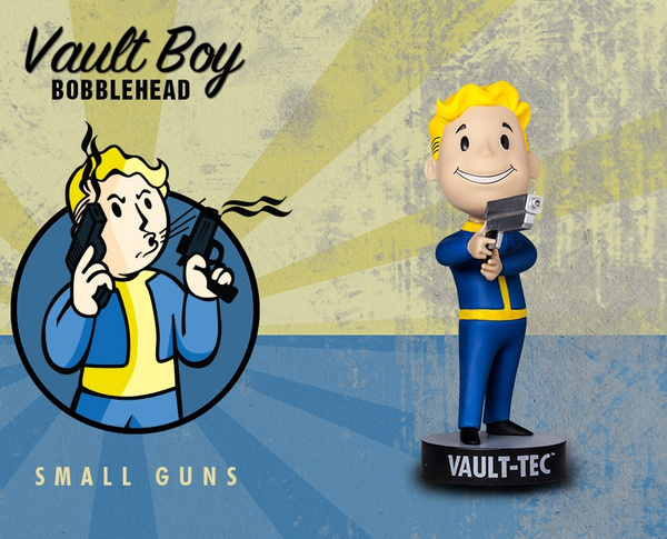 Фигурка Gaming Heads Fallout 4 Vault Boy Bobblehead Series 3 Small Guns ...