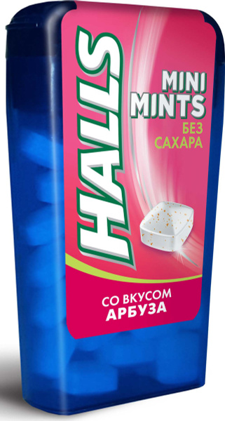 Конфеты без сахара Halls Mini Mints со вкусом арбуза, 12,5 г - купить с ...