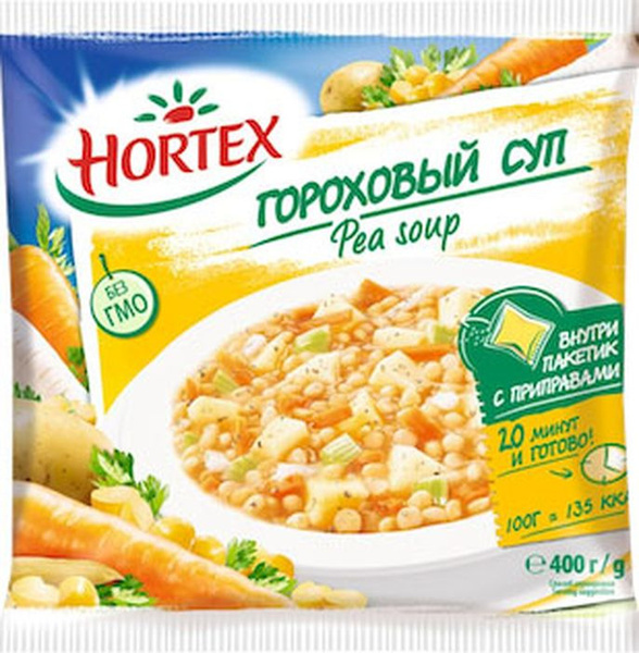 Суп замороженный Hortex Гороховый, 400 г - купить с доставкой по выгодным ценам в интернет ...