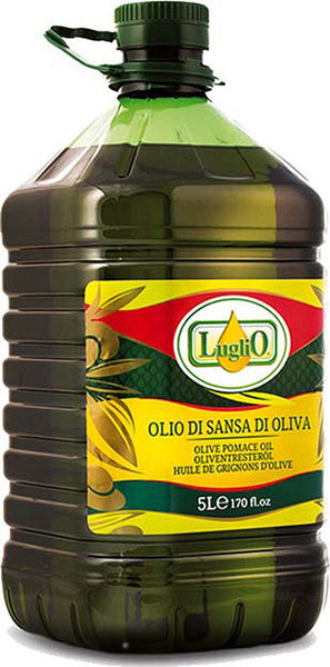 Масло оливковое, для жарки LugliO Olio di Sansa di Oliva 5 л, Италия ...