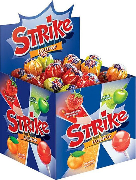 Конфеты Strike "Карамель на палочке", ассорти, 50 шт по 11,3 г - купить ...