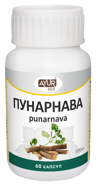 БАД Ayur Plus, Пунарнава (Punarnava), 60 капс. (500 мг.) - купить с ...