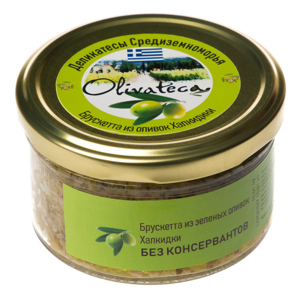 Соус Брускетта OLIVATECA из оливок Халкидики, стеклянная банка 150г ...