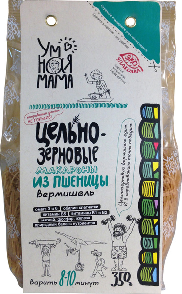 Макароны пшеничные Умная мама "Вермишель", 350 г - купить с доставкой ...