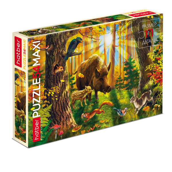 Пазл Hatber Maxi 54 элемента "Лесная сказка" - купить с доставкой по выгодным ценам в интернет ...