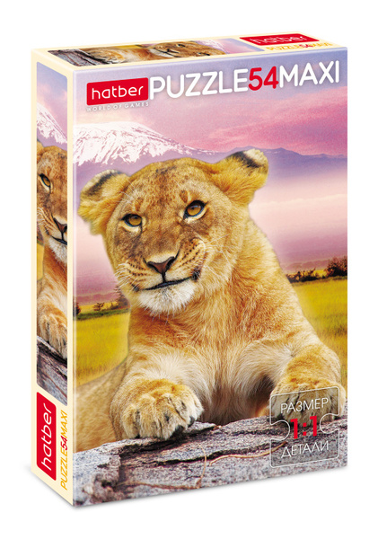Пазл Hatber Maxi 54 элемента "Львица" - купить с доставкой по выгодным ценам в интернет-магазине ...