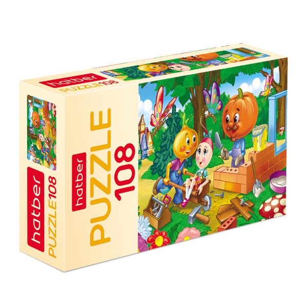 Пазлы Hatber "Чиполлино" 108 элементов купить на OZON по низкой цене (152029353)