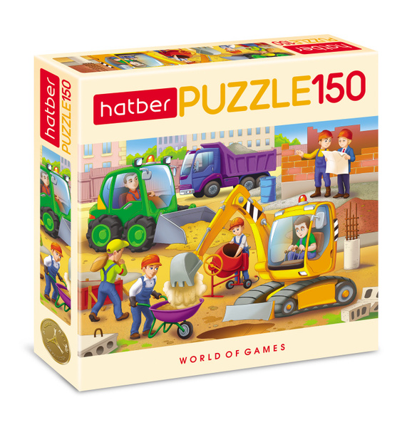 Пазлы Hatber "Стройка" 150 элементов - купить с доставкой по выгодным ценам в интернет-магазине ...