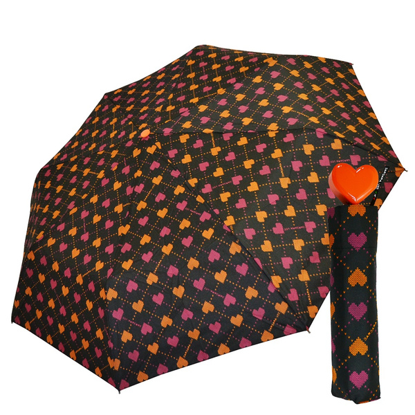 Зонт H Due O Italy Механика 3 сложения черный купить по низкой цене в интернет магазине