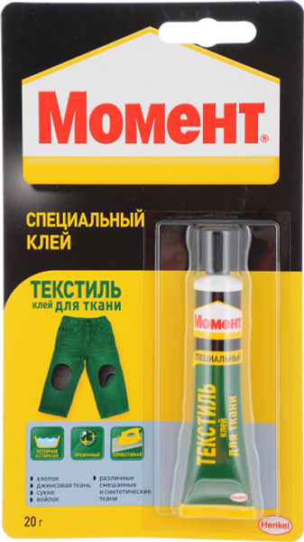 Монтажный клей Момент Клей для ткани Момент "Текстиль", 20 г ...