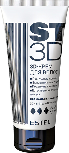 ESTEL ST100/3D 3D Крем для волос ST3D Нормальная фиксация, 100 мл купить на OZON по низкой цене ...