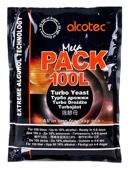 Дрожжи спиртовые Alcotec MegaPack 100L (Алкотек Мегапак 100 литров) - купить с доставкой по ...