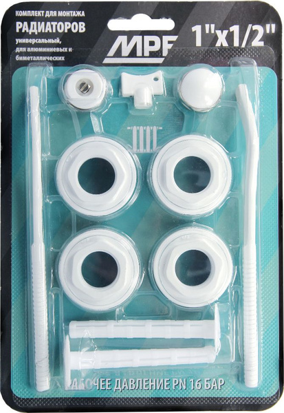 Монтажный комплект для радиатора MasterProf с двумя кронштейнами_2 кронштейна_131962, Сталь ...