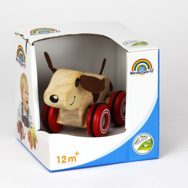 Деревянная игрушка на колесах "Щенок" - купить с доставкой по выгодным ...